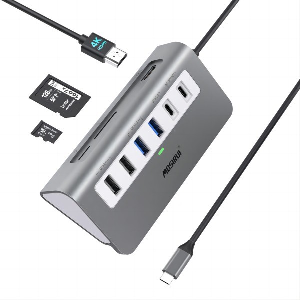 9 IN 1 USB C HUB Docking Station With USB 3.0 HDMI Card Reader For ...