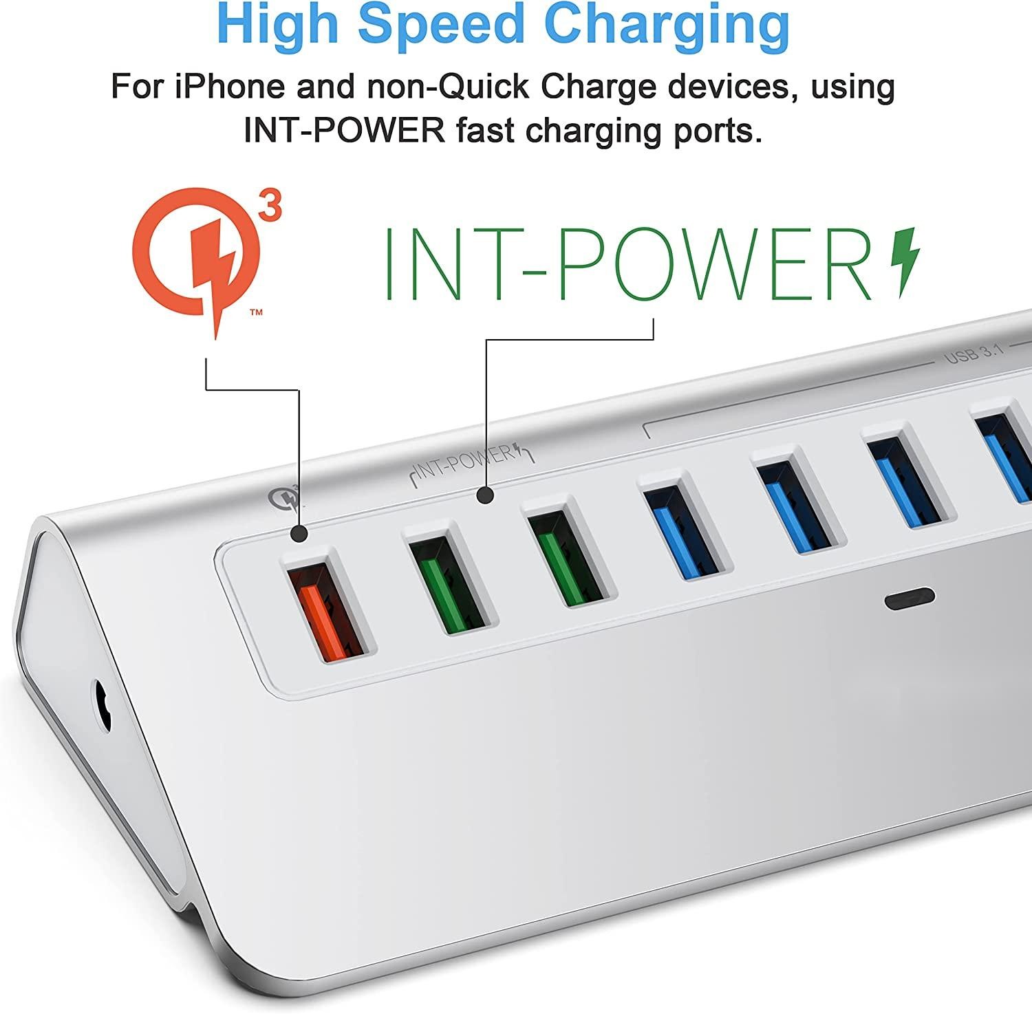 Displayport 10Gbps 10 Port Usb C To Usb 3.1 Adapter Gen 2 Hub 7 USB 3.1 ...