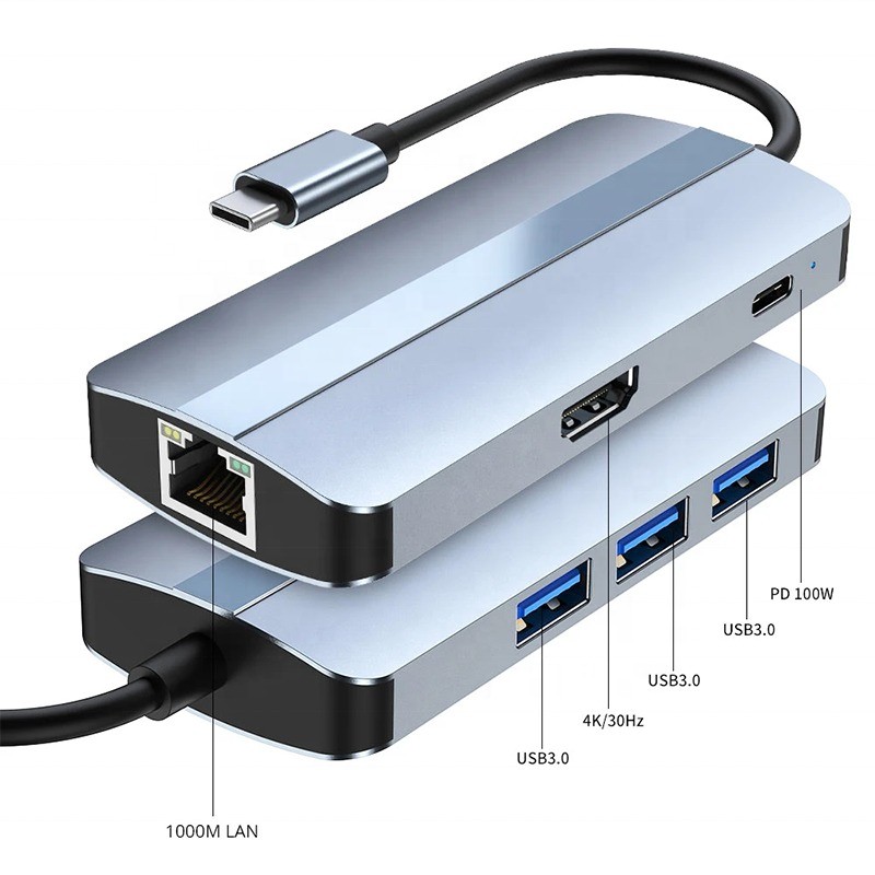 12-In-1 USB C Adapter OEM Multiport Hub with 4K HDMI USB 3.0 RJ45 Lan ...