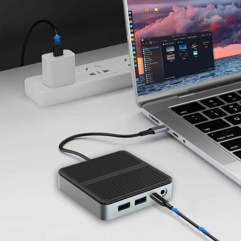 9 In 1 Fast Speed Data Transfer USB 3.0 Port Hub Type C Port To Hdmi ...